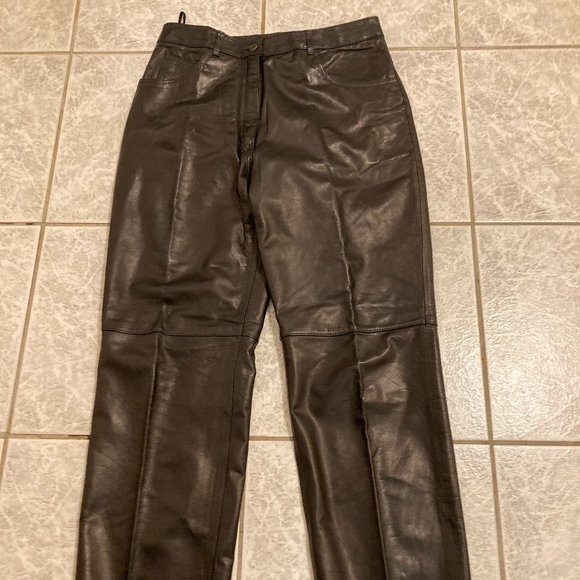 Della Sports | Pants & Jumpsuits | Womens Leather Pants And Top | Poshmark